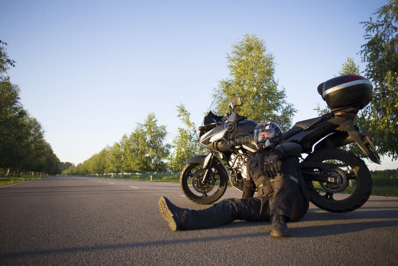 Traveling on a motorcycle. stock photo. Image of campsite - 75547254