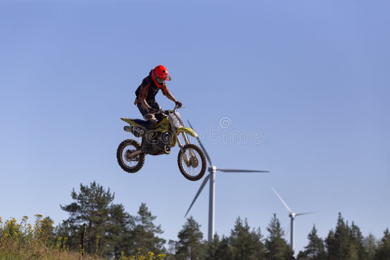 Motorcycle Rider Wind Turbine Stock Photos - Free & Royalty-Free Stock ...