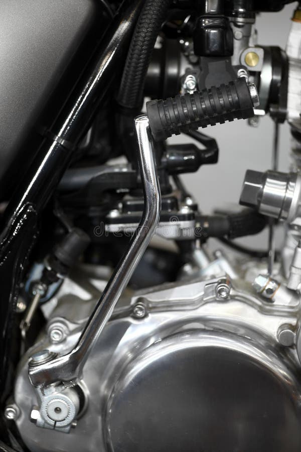 Motorcycle Kick-start Pedal Stock Photo - Image of independent, road ...