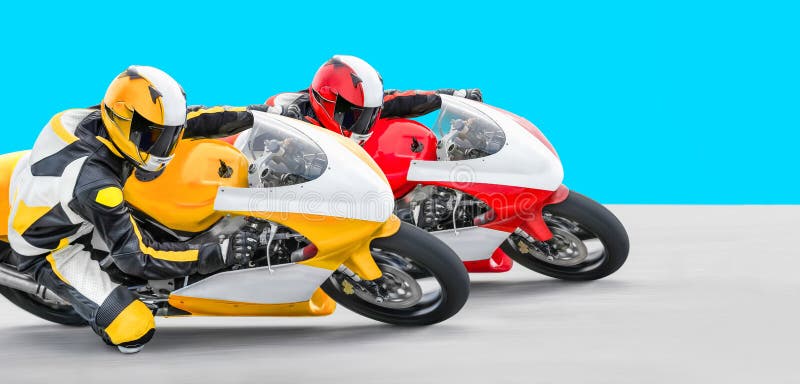 Motorcycle Leaning into a Fast Corner on Race Track Stock Image - Image ...