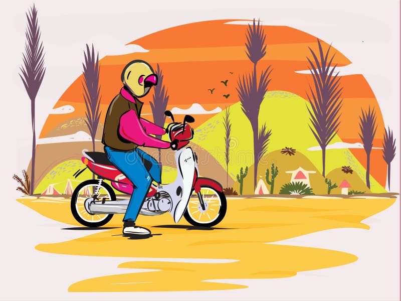 The Motorcycle Life stock vector. Illustration of motorcycles - 267036739