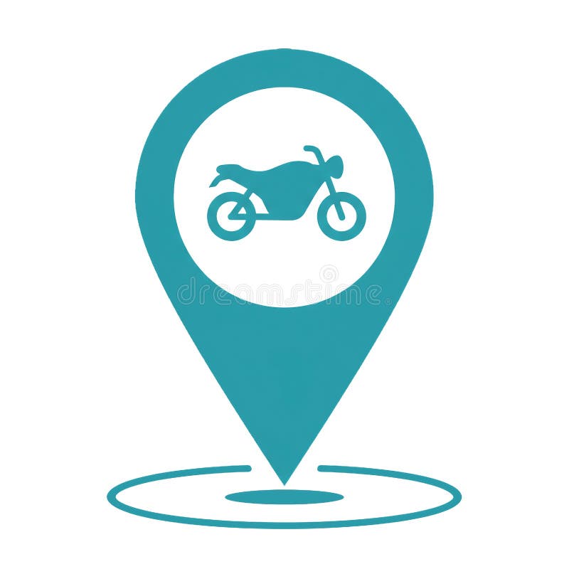 Motorcycle Location Icon - GPS Pointer Symbol Stock Illustration ...