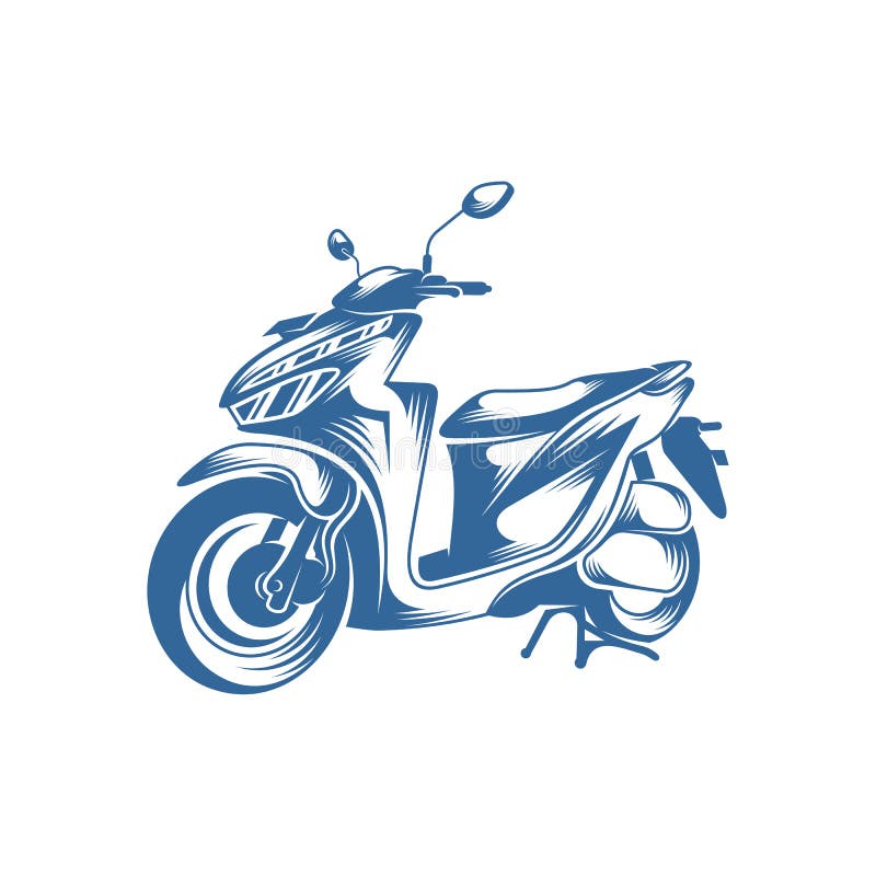 Motorcycle Logo Design Template, Scooter Matic Icon Vector Design ...