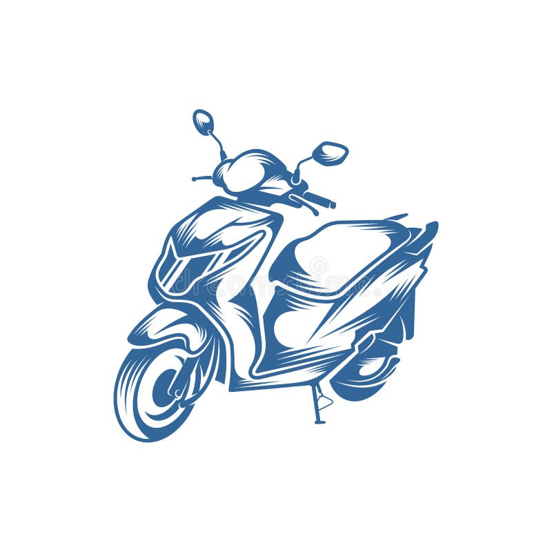 Motorcycle Logo Design Template, Scooter Matic Icon Vector Design ...