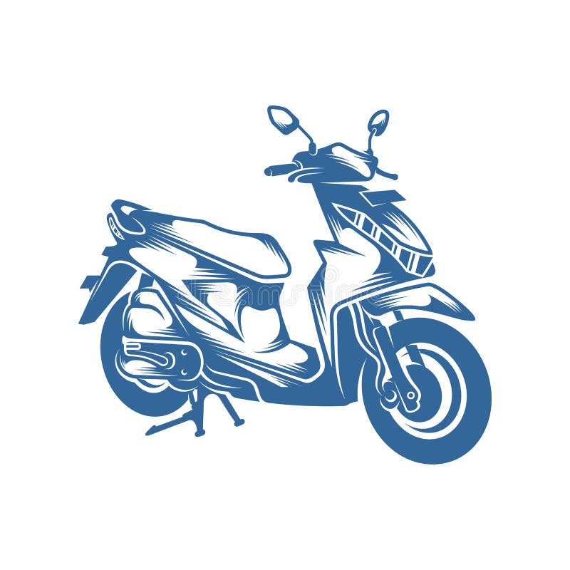 Motorcycle Logo Design Template, Scooter Matic Icon Vector Design ...