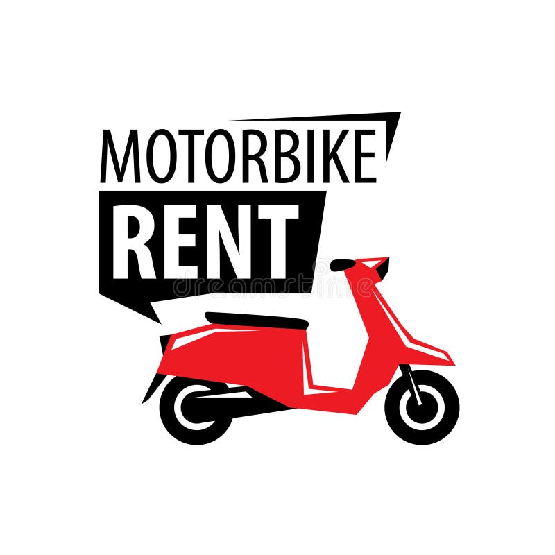 Motorcycle Logo for Rent. Vector Illustration on White Background Stock ...