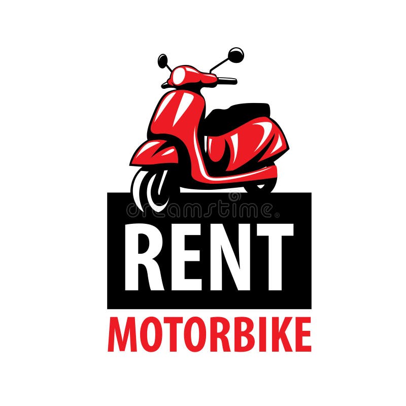 Motorcycle Logo for Rent. Vector Illustration on White Background Stock ...