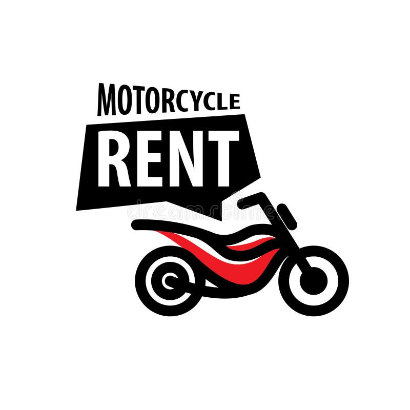Motorcycle Logo for Rent. Vector Illustration on White Background Stock ...