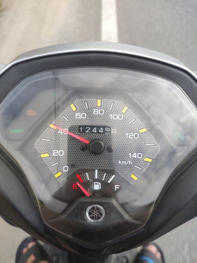 Motorcycle Meter Shows Empty Oil Level Stock Photo - Image of empty ...
