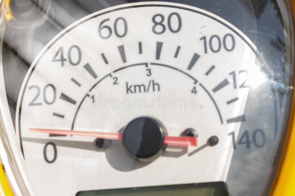 Motorcycle Mileage Engine Yeloow Meter Stock Image - Image of auto ...