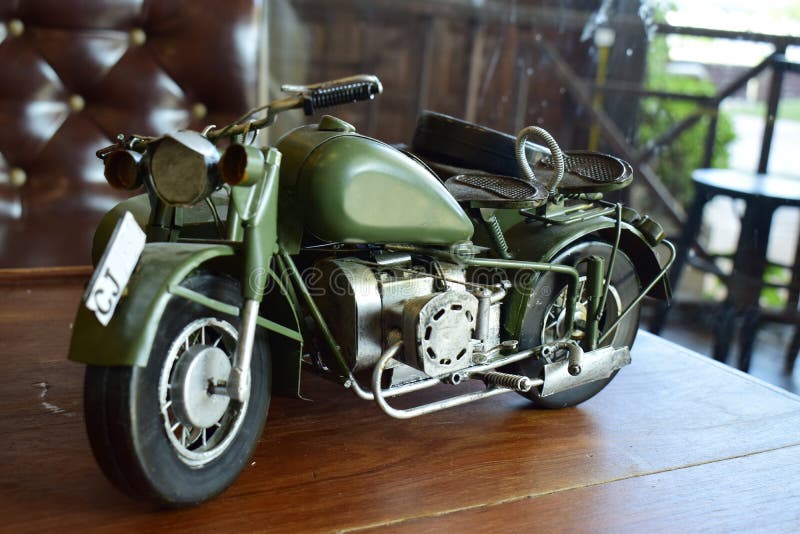 Motorcycle Models are Antiques, and these Days are for Display. Stock ...