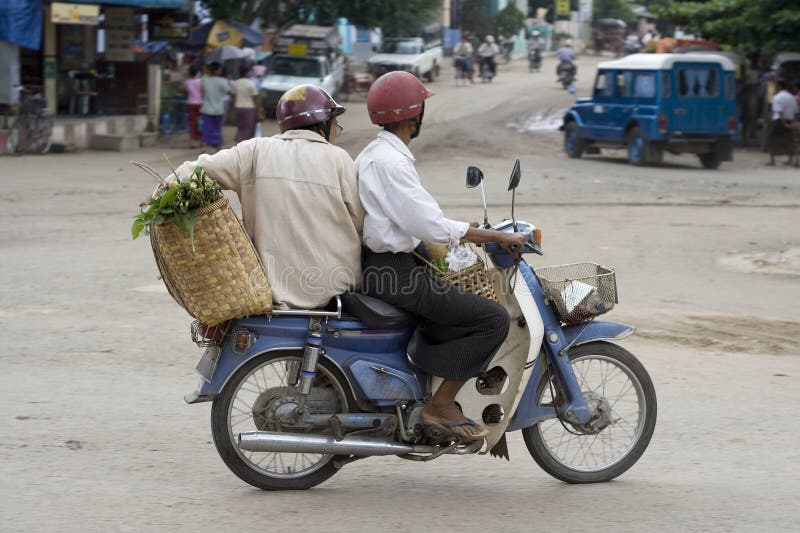 Motorcycle in Myanmar editorial photography. Image of east - 5399657