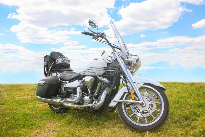 Motorcycle on nature stock image. Image of action, mode - 48535749