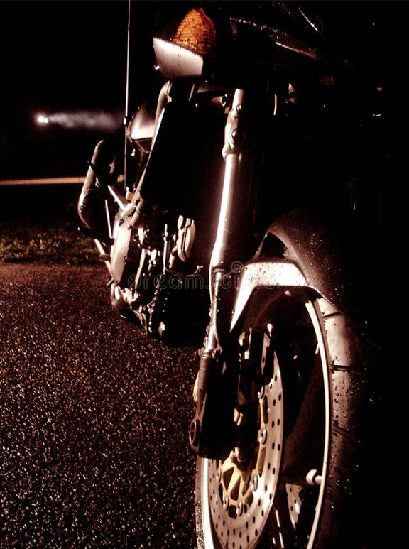 Motorcycle at night stock image. Image of crosswalk, colors - 1867005