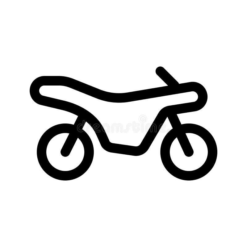 Motorcycle Outline Icon Isolated on White Background Stock Vector ...