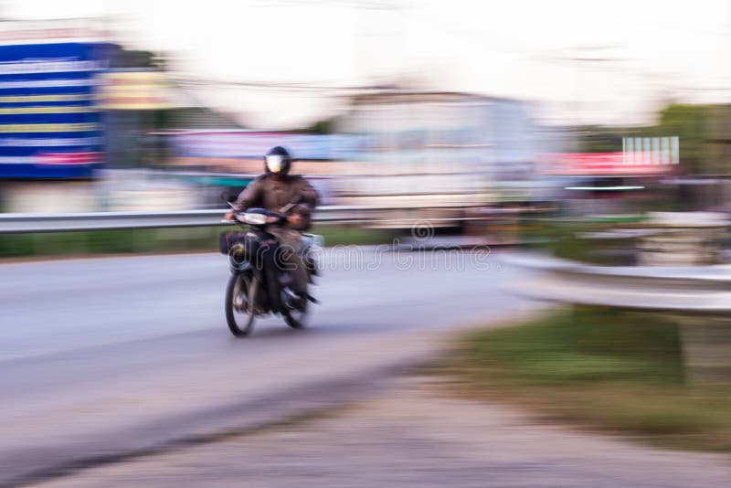 Motorcycle Panning in Road, Asia Stock Photo - Image of outdoors, city ...