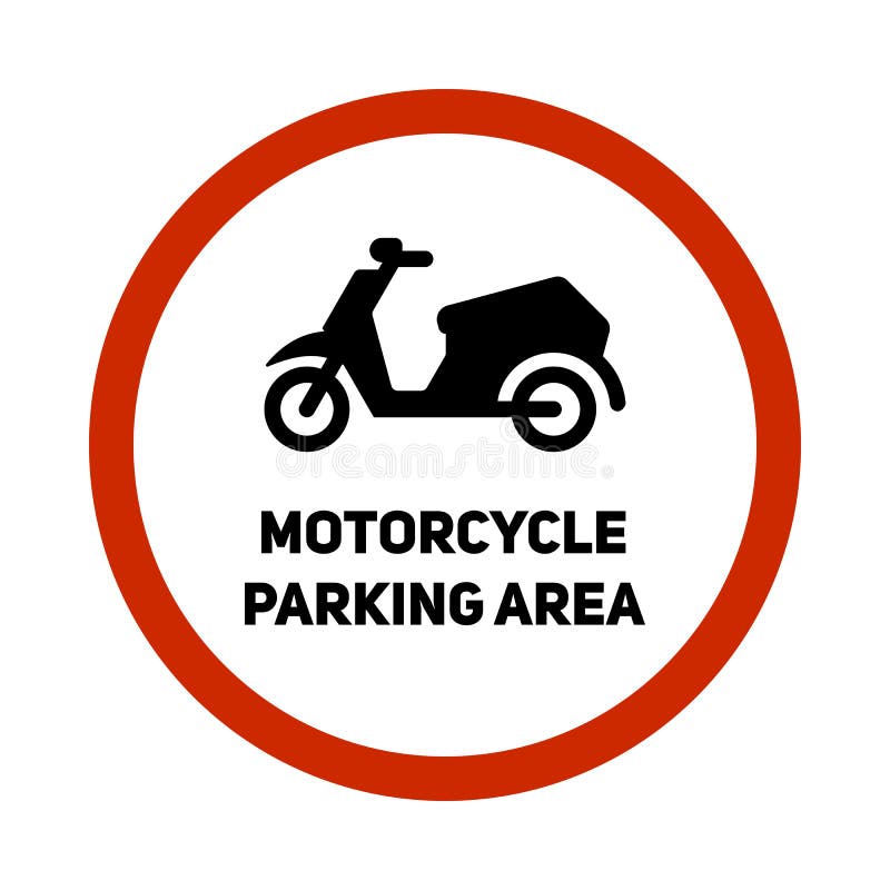 Motorbike parking sign stock vector. Illustration of transport - 5048088