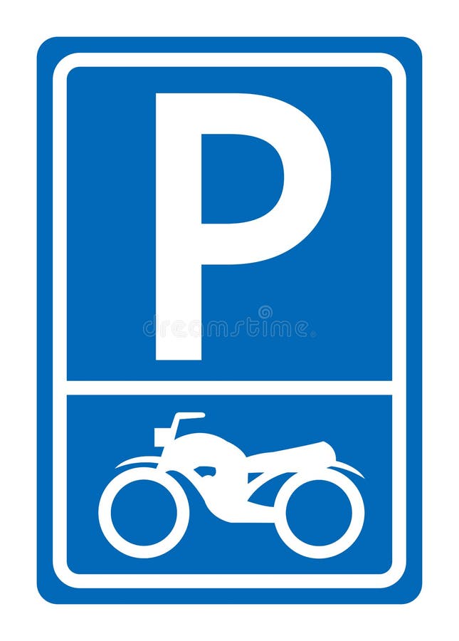 Motorcycle Parking Symbol Sign, Vector Illustration, Isolate on White ... Motorcycle Parking Symbol Sign, Vector Illustration, Isolate on White ...