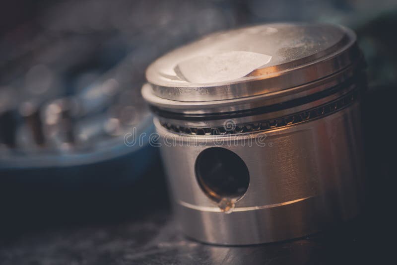 Motorcycle piston detail stock image. Image of repair - 79572647