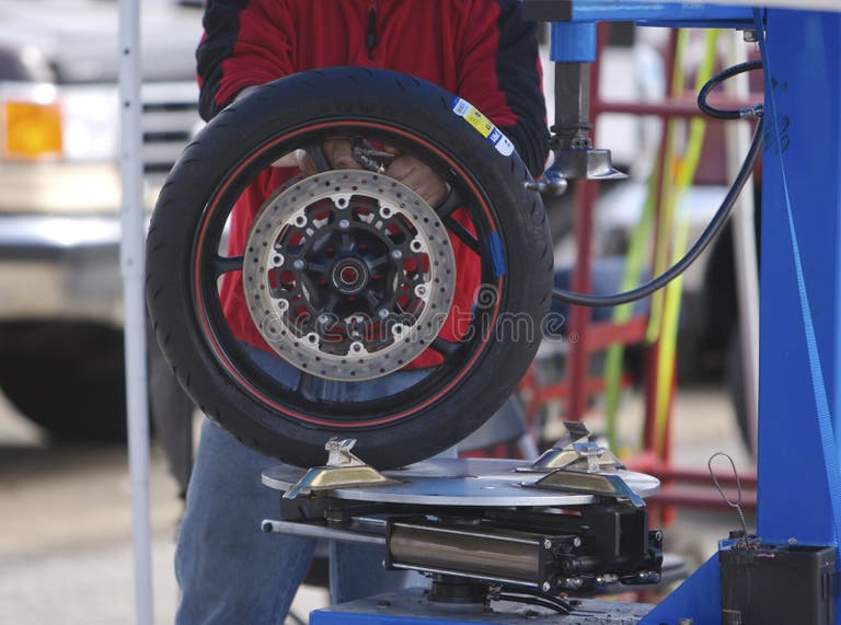 Motorcycle Pit stock image. Image of tire, repair, mechanic - 725839