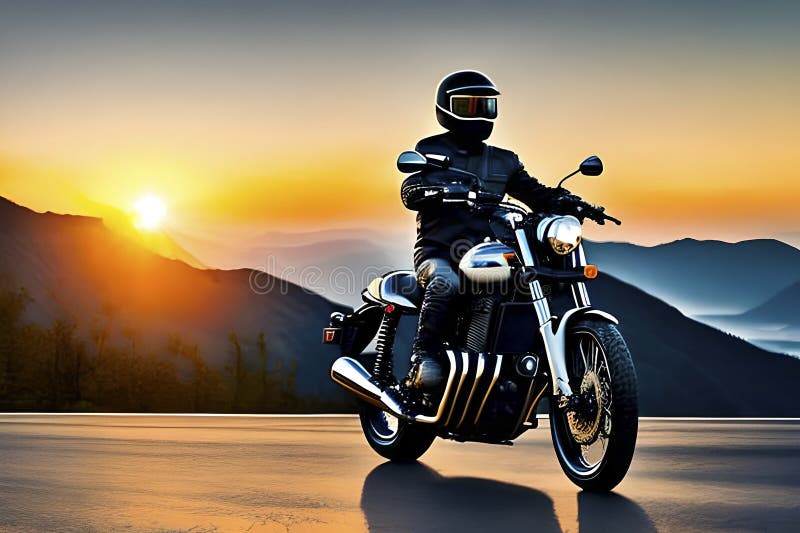 Motorcycle is a Popular Mode of Transportation Stock Illustration ...