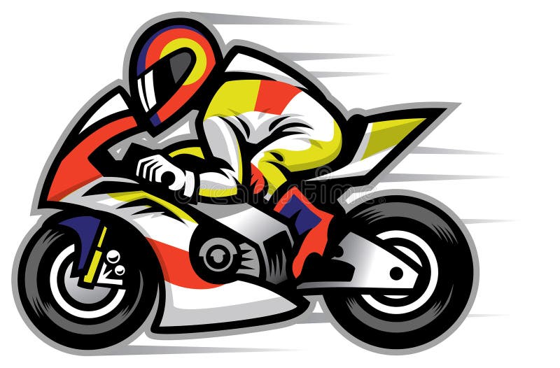 Motorcycle race mascot stock vector. Illustration of company - 73835737
