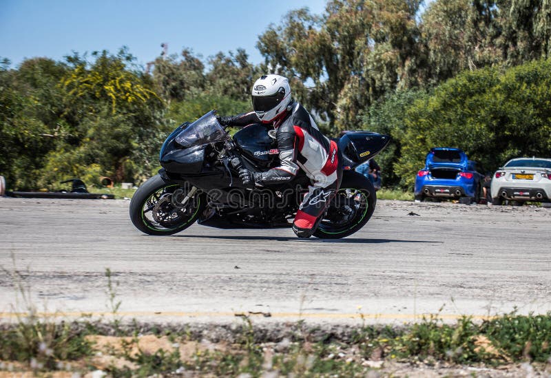 Motorcycle on a Race Track on a Training Day B.b Editorial Stock Photo ...