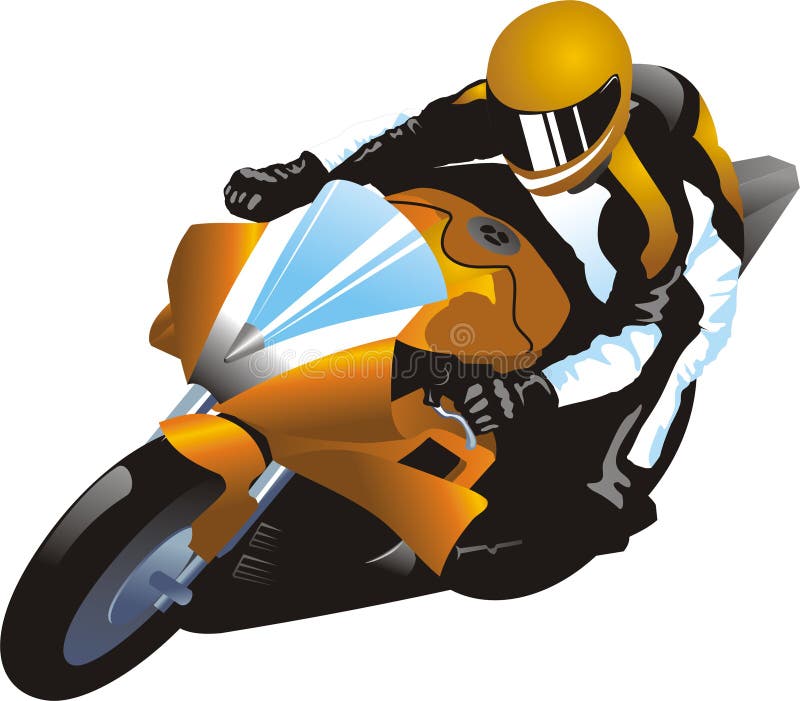 Motorcycle Racer Illustration Stock Vector - Illustration of accelerate ...