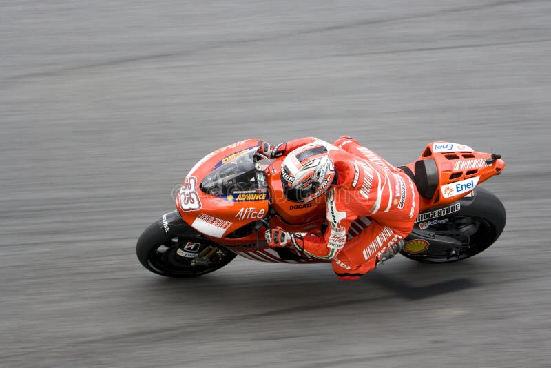 Motorcycle racer in action editorial stock photo. Image of gresini ...