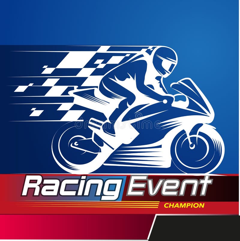 Motorcycle Racing Event Champion Stock Vector - Illustration of active ...