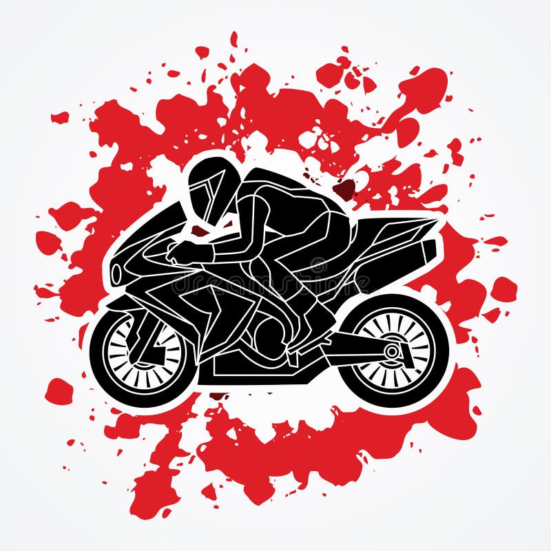 Motorcycle Racing graphic stock vector. Illustration of acceleration ...