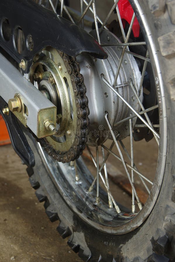 Motorcycle rear chain stock photo. Image of tyre, component - 56422380