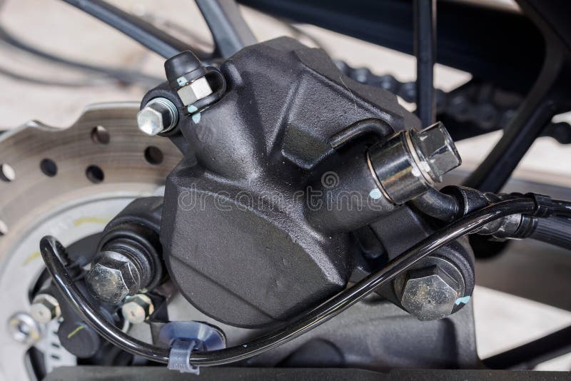 Motorcycle Rear Disk Brake Pump Stock Photo - Image of industrial ...