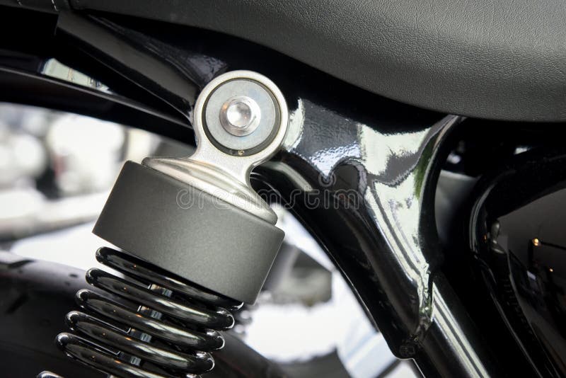 Motorcycle Rear Shock Absorber Stock Image - Image of motorcycle ...