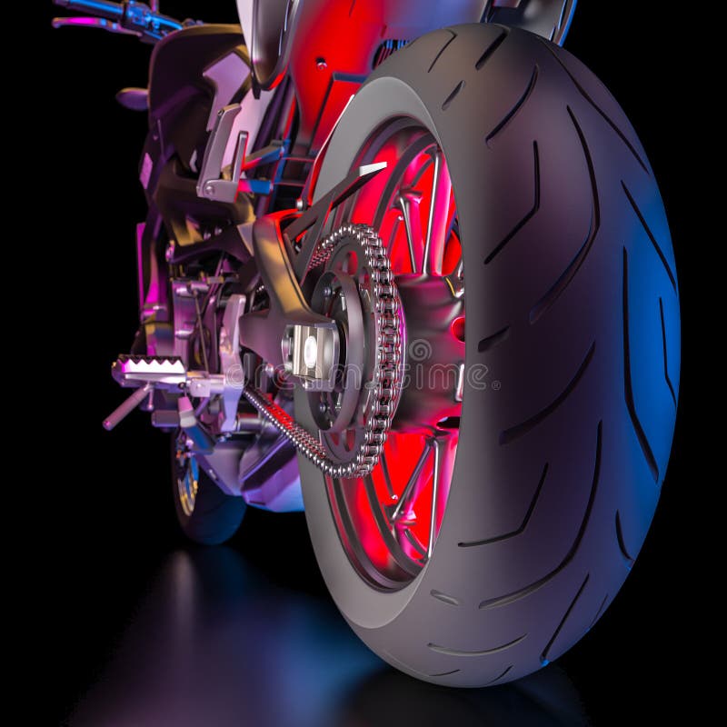 Motorcycle Rear View Stock Illustrations – 850 Motorcycle Rear View ...