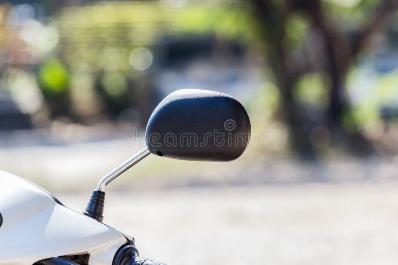 The Motorcycle Rear View Mirror. Stock Photo - Image of speed ...