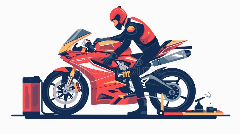 Motorcycle Repair Service Abstract Concept Vector Illustration Stock ...