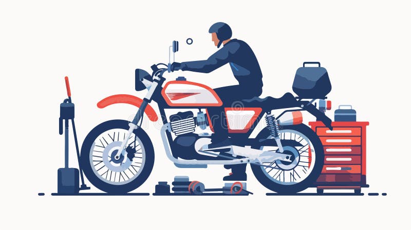 Motorcycle Repair Service Abstract Concept Vector Illustration Stock ...