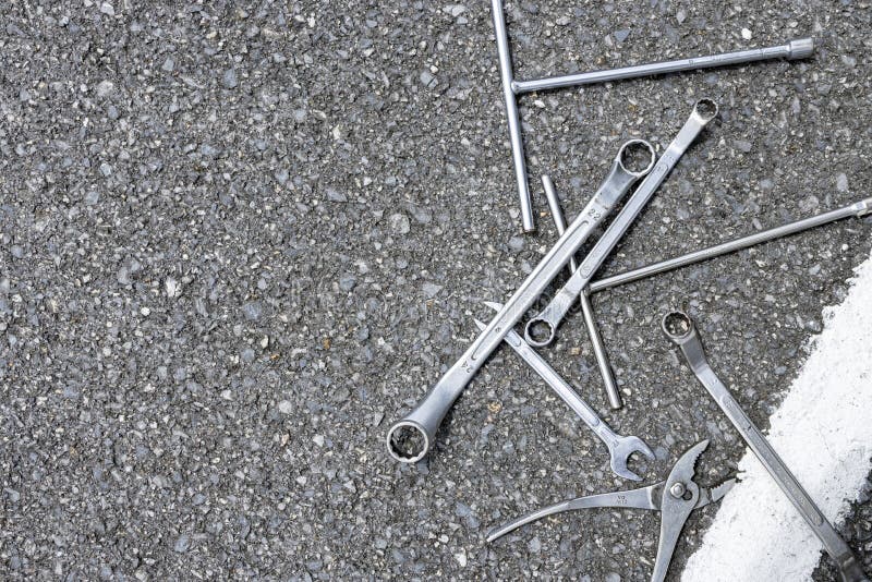 Motorcycle repair tools stock image. Image of patch - 225501517