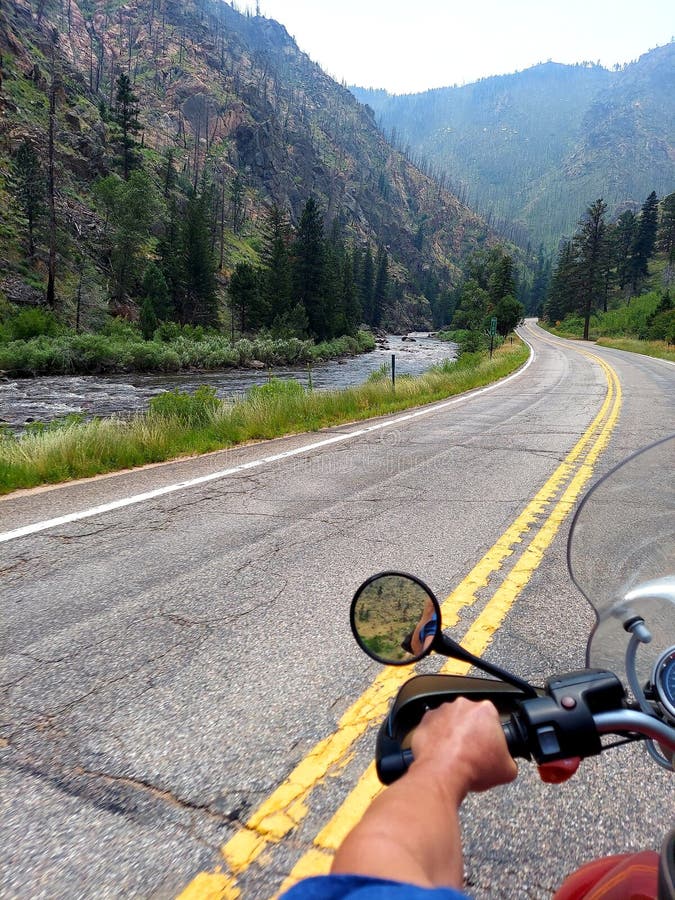 Motorcycle Ride Along a River Stock Image - Image of edge, trip: 226088887