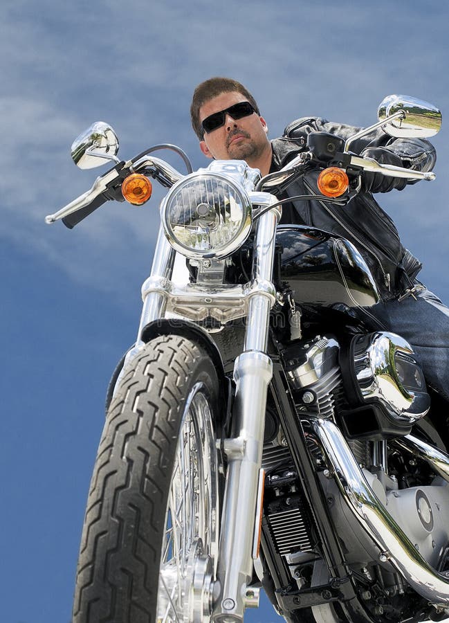 Motorcycle Rider Low Angle stock image. Image of fast - 16392417