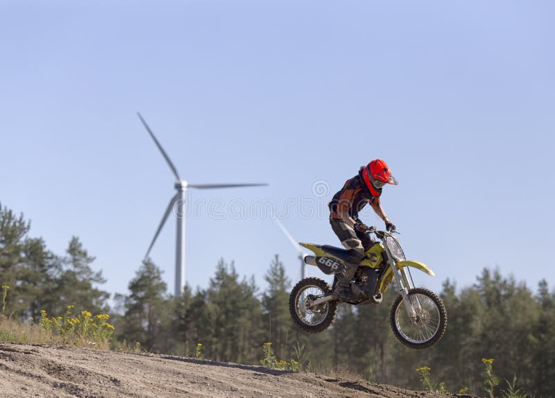 Motorcycle Rider Wind Turbine Stock Photos - Free & Royalty-Free Stock ...