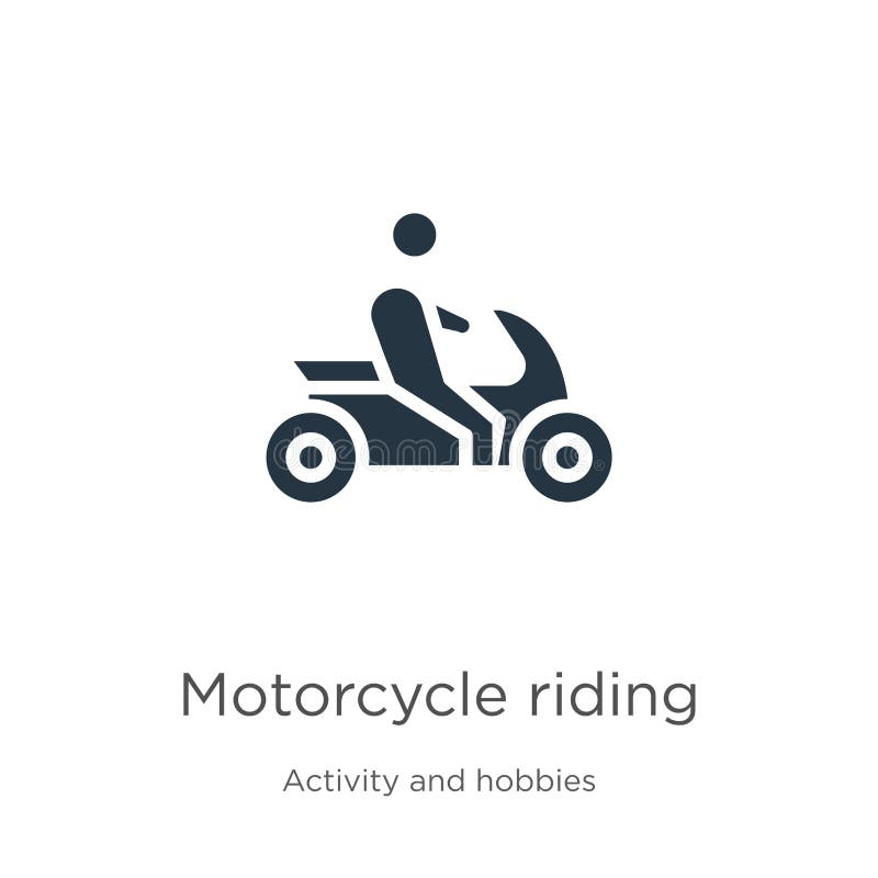 Motorcycle Riding Icon. Thin Linear Motorcycle Riding Outline Icon ...