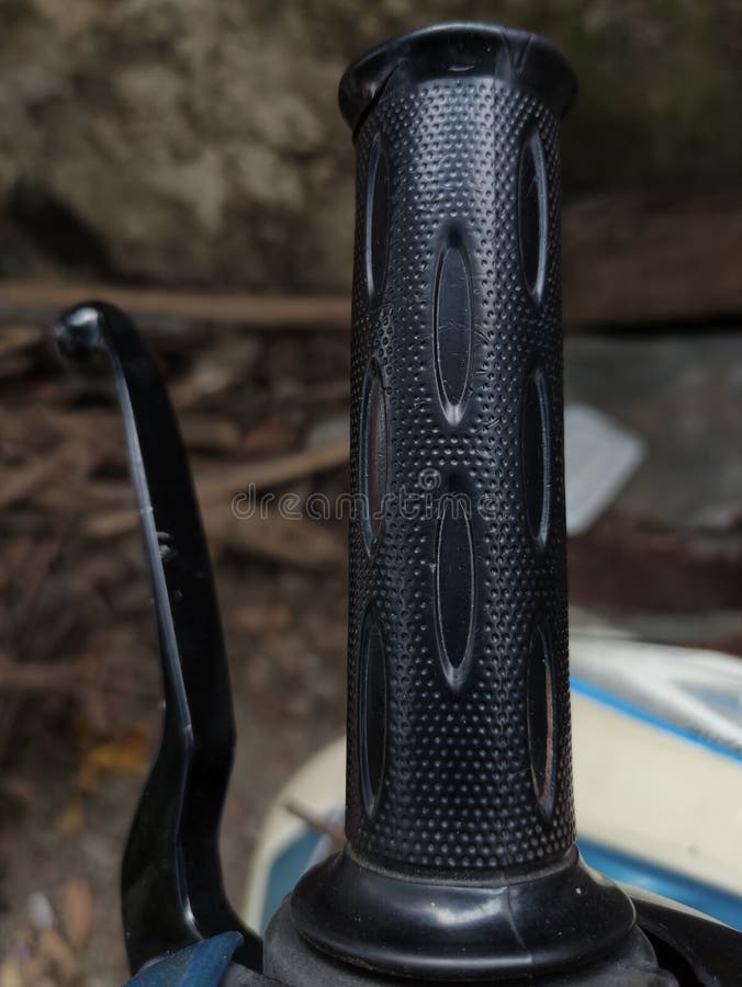 Motorcycle Right Grip Handle Image Focus Stock Photo - Image of spoke ...