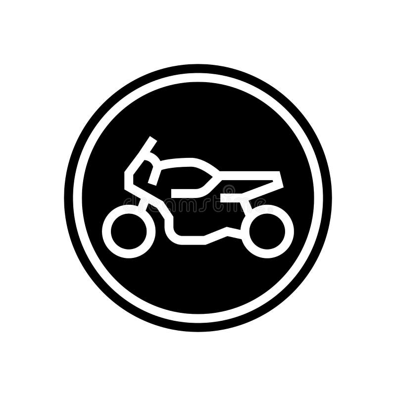 Motorcycle Road Sign Glyph Icon Vector Illustration Stock Vector ...