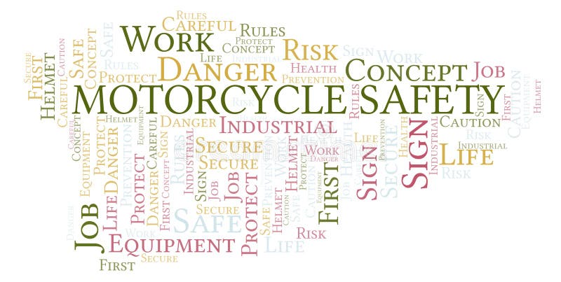Motorcycle Safety Word Cloud. Stock Illustration - Illustration of ...