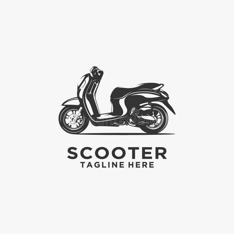 Motorcycle Scooter Logo Design Stock Vector - Illustration of speed ...