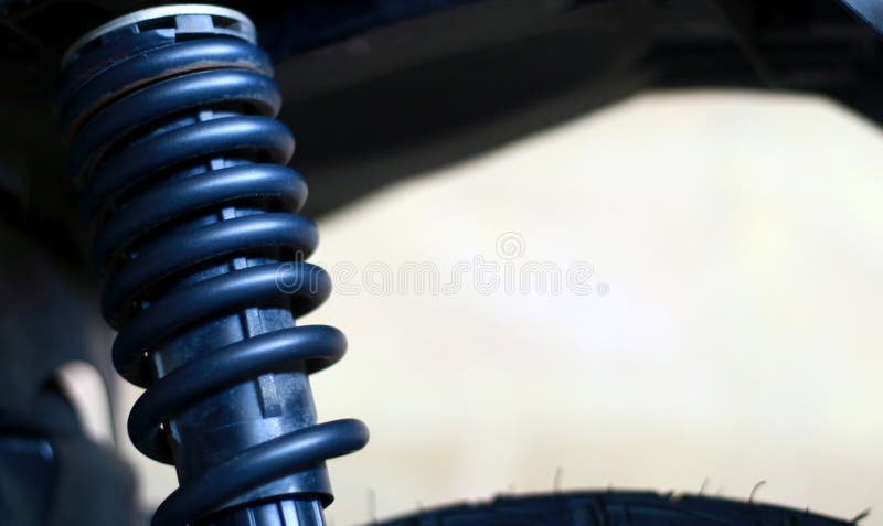 Motorcycle shock absorber. stock image. Image of ride - 306859587