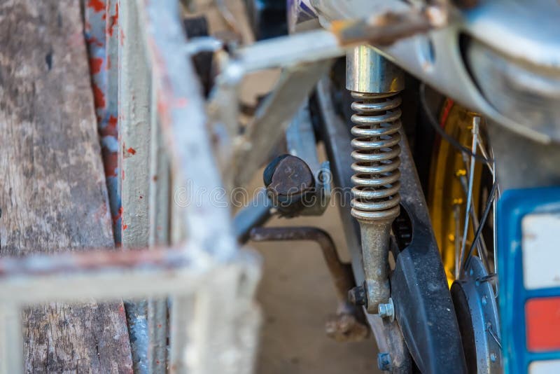 Motorcycle Shock Absorber Spring, through the Use of Longer Stock Image ...