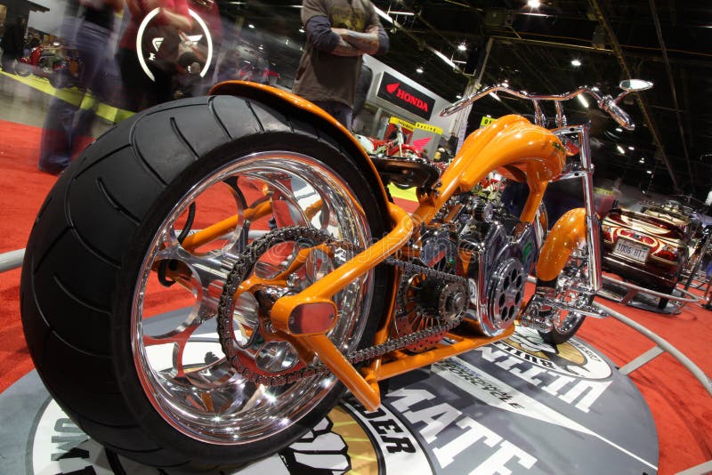 Custom bike rear view editorial image. Illustration of bike - 3842275